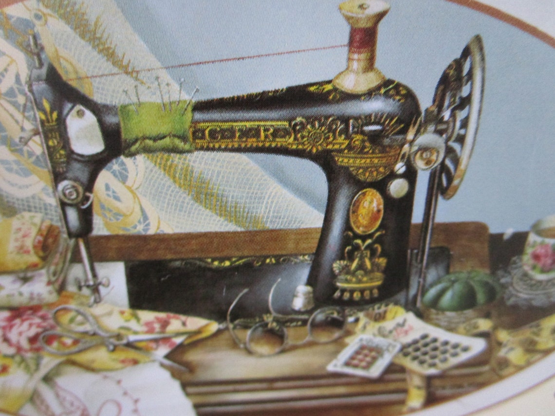 Singer Sewing Box Tin With Handle Sweet Graphics - Etsy