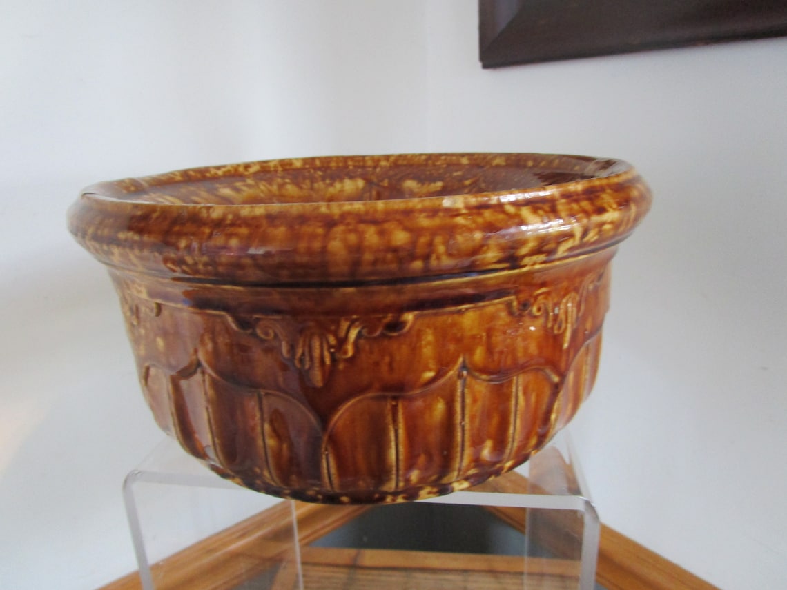 Antique Bennington Brown Glaze Ceramic Spittoon Cuspidor - Etsy