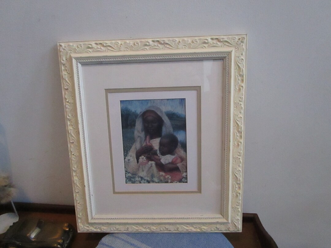 Vintage Brenda Joysmith Madonna Mother With Child in Field of Flowers ...