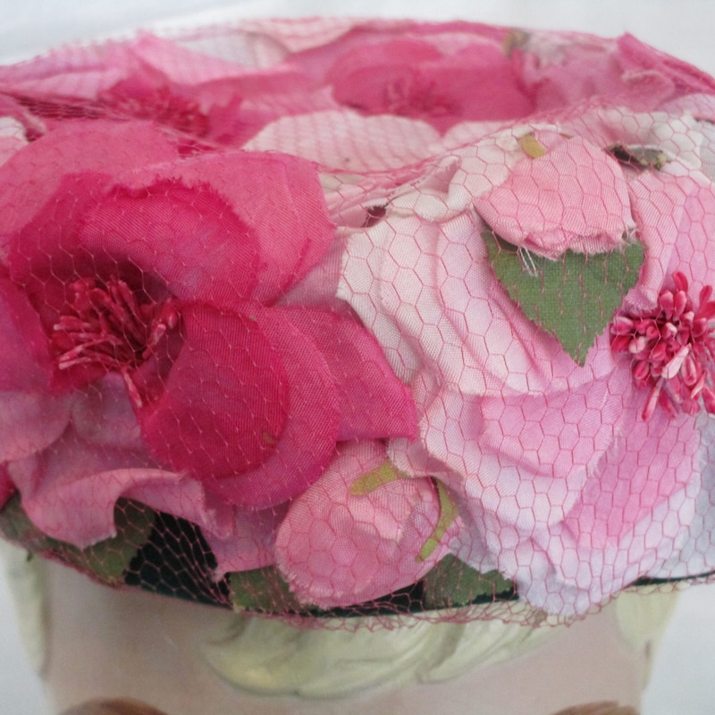 Pink Flower Hat - Etsy
