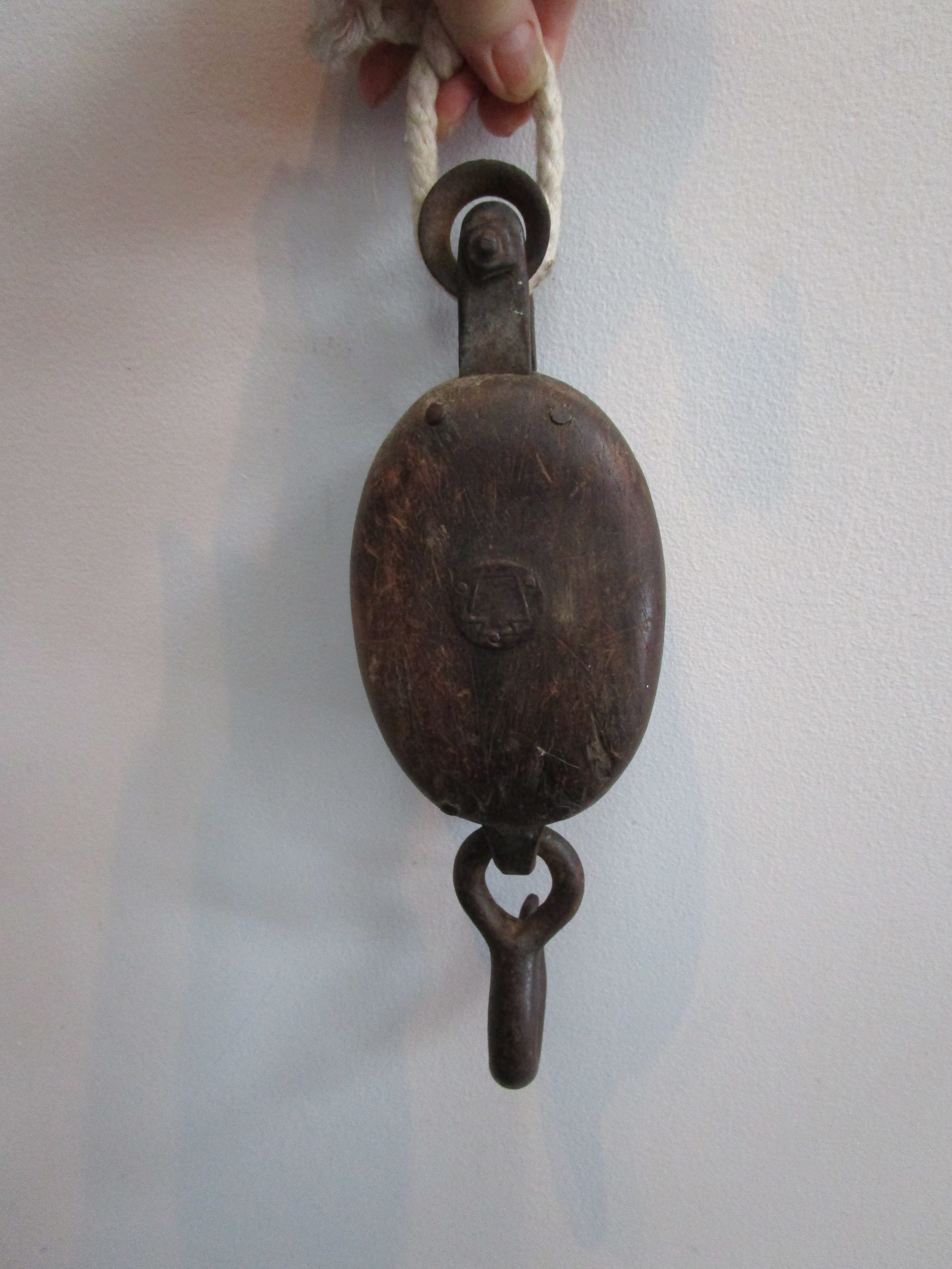 Antique Cast Iron Single Block and Tackle Pulley Farmhouse Decoration ...