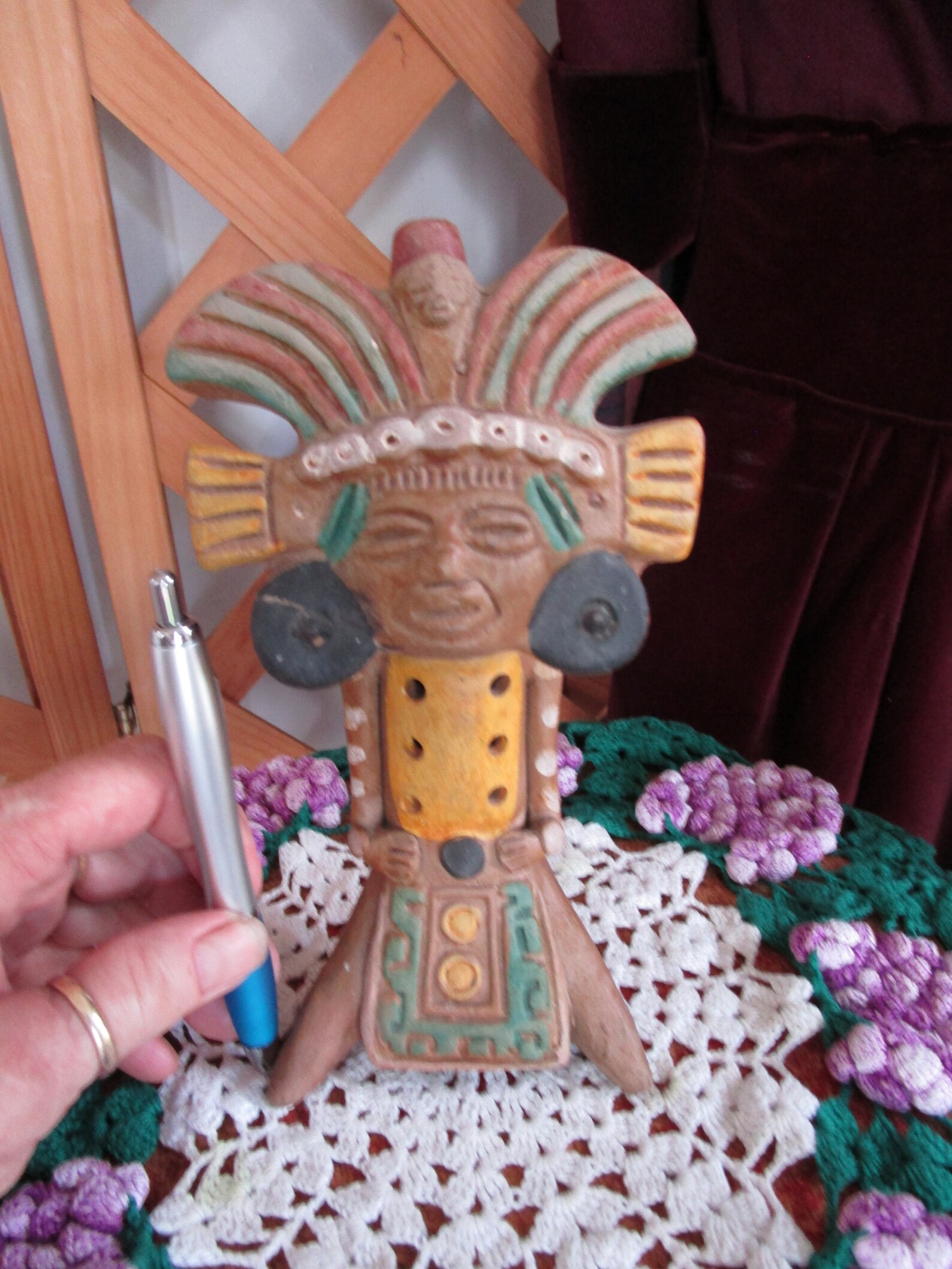 Vintage Male Figurine Mexican Mayan Aztec Pottery Figurine - Etsy