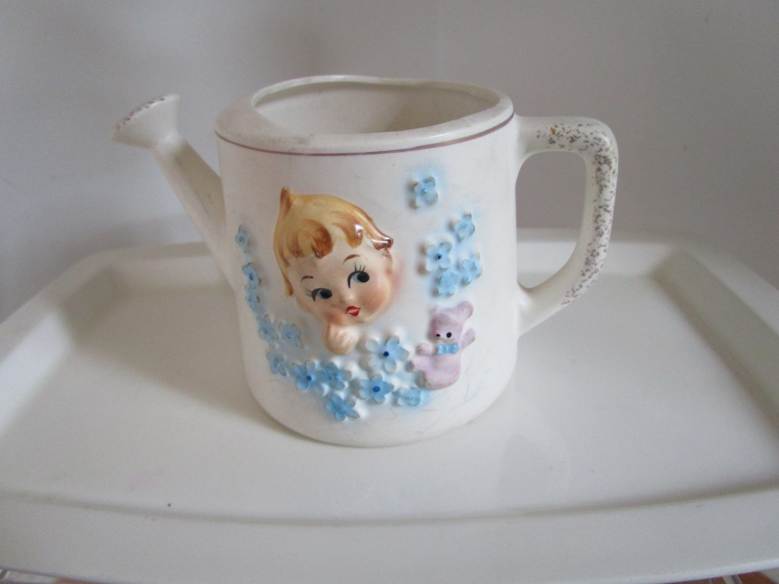 Napcoware Baby Planter Boy or Girl Vintage Baby Water Can | Etsy