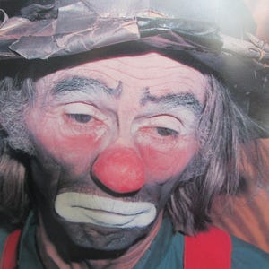 Famous Emmett Kelly Clown 1985 Portrait by Jeff Trentacosta Framed - Etsy