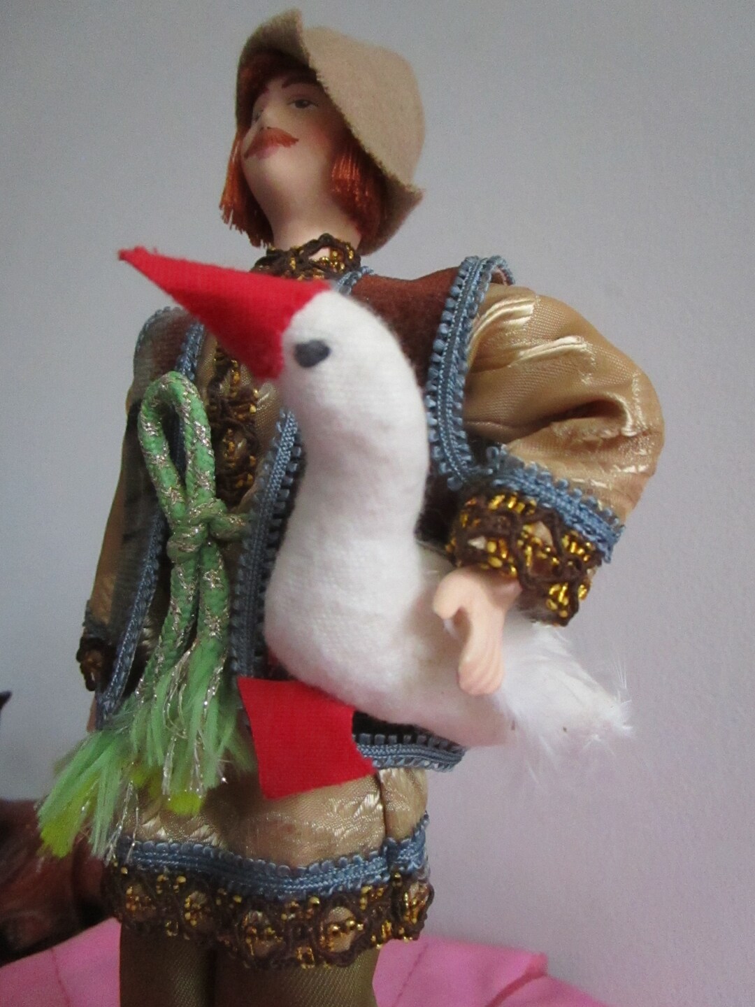 Folk Art Standing Display Figurine Man Holding Duck Art Doll - Etsy