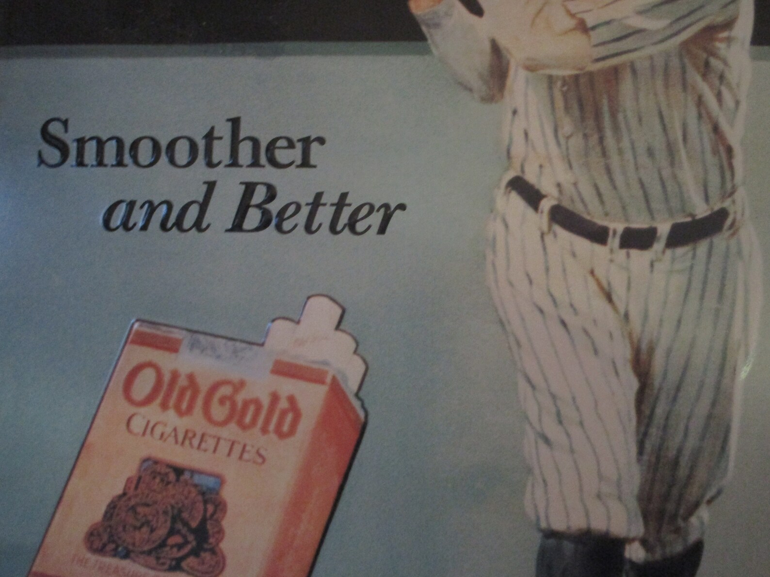 Vintage Babe Ruth Old Gold Cigarettes Ad Metal Sign - Etsy