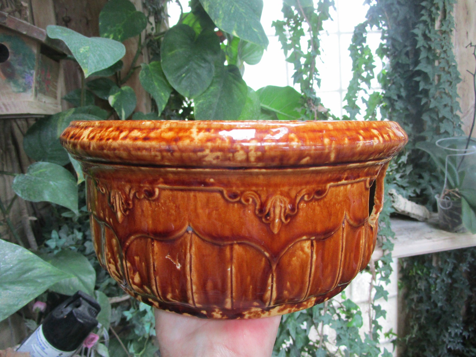 Antique Bennington Brown Glaze Ceramic Spittoon Cuspidor - Etsy