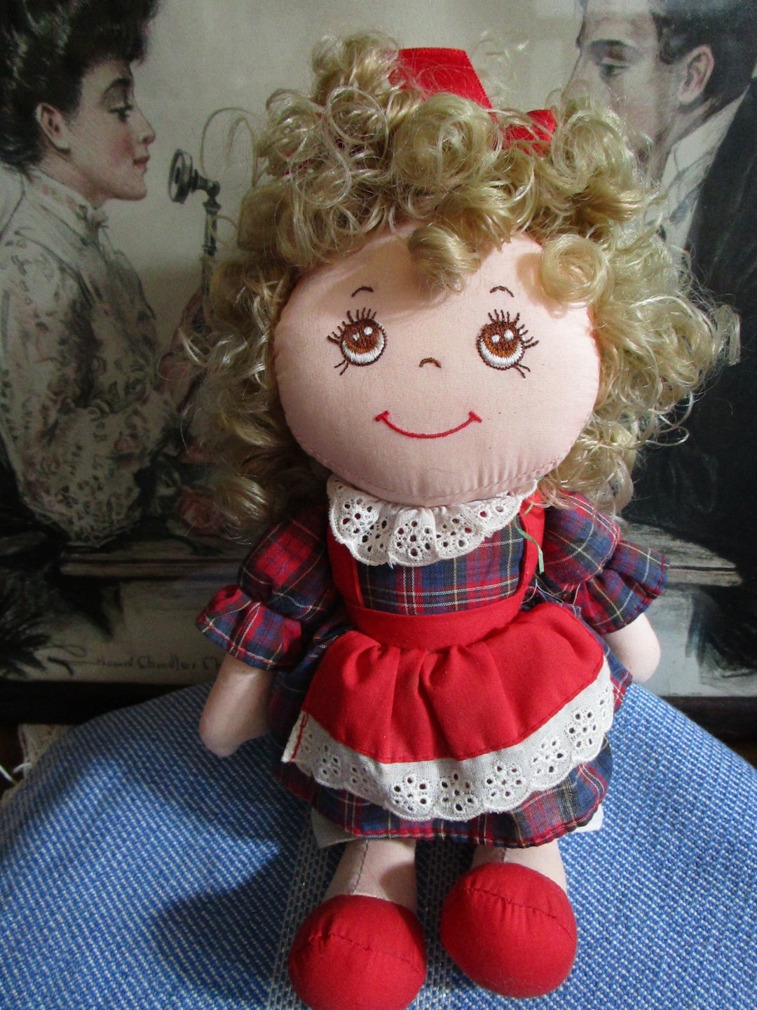 Commonwealth Rag Doll 1990 Rare Blond Hair Vintage Doll Beautiful - Etsy