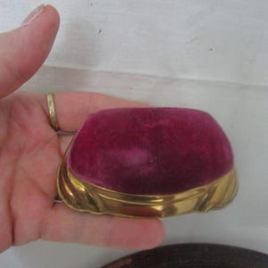 Antique Burgundy Velvet Double Ring Box - Etsy