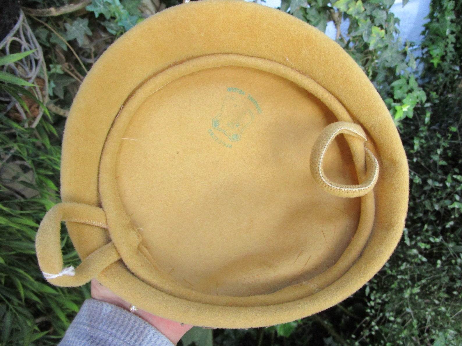 1950's Classic Pillbox Beige Velour Hat With Beads & | Etsy