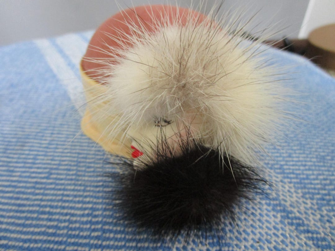 Unique Vintage Lady Porcelain Face Fur Brooch Keepsake Gift or Your ...
