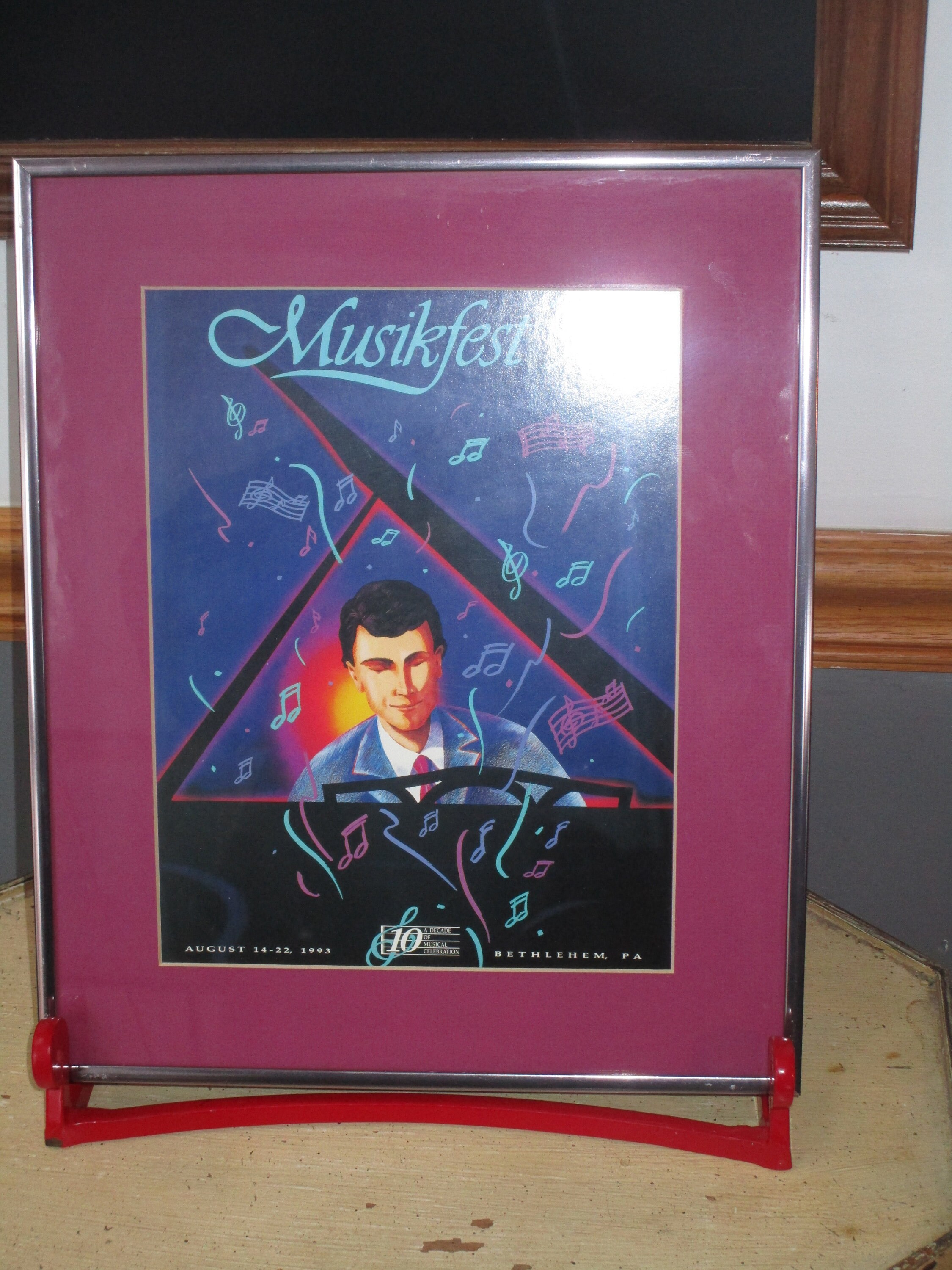 Musikfest Bethlehem PA Program Cover Framed | Etsy