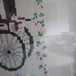 Antique Needlepoint Cars Automobile Large Hand-made -heavy Framed ...