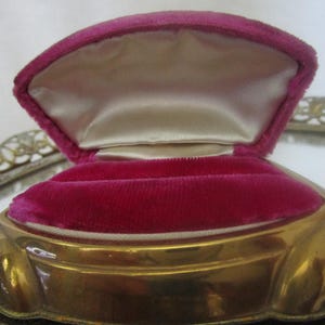 Antique Burgundy Velvet Double Ring Box - Etsy