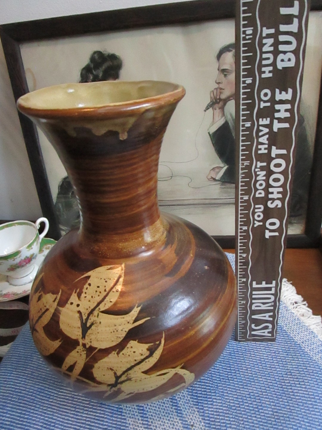 Earth Tones 1972 Signed B.welsh Pacific Stoneware Pottery Vase - Etsy