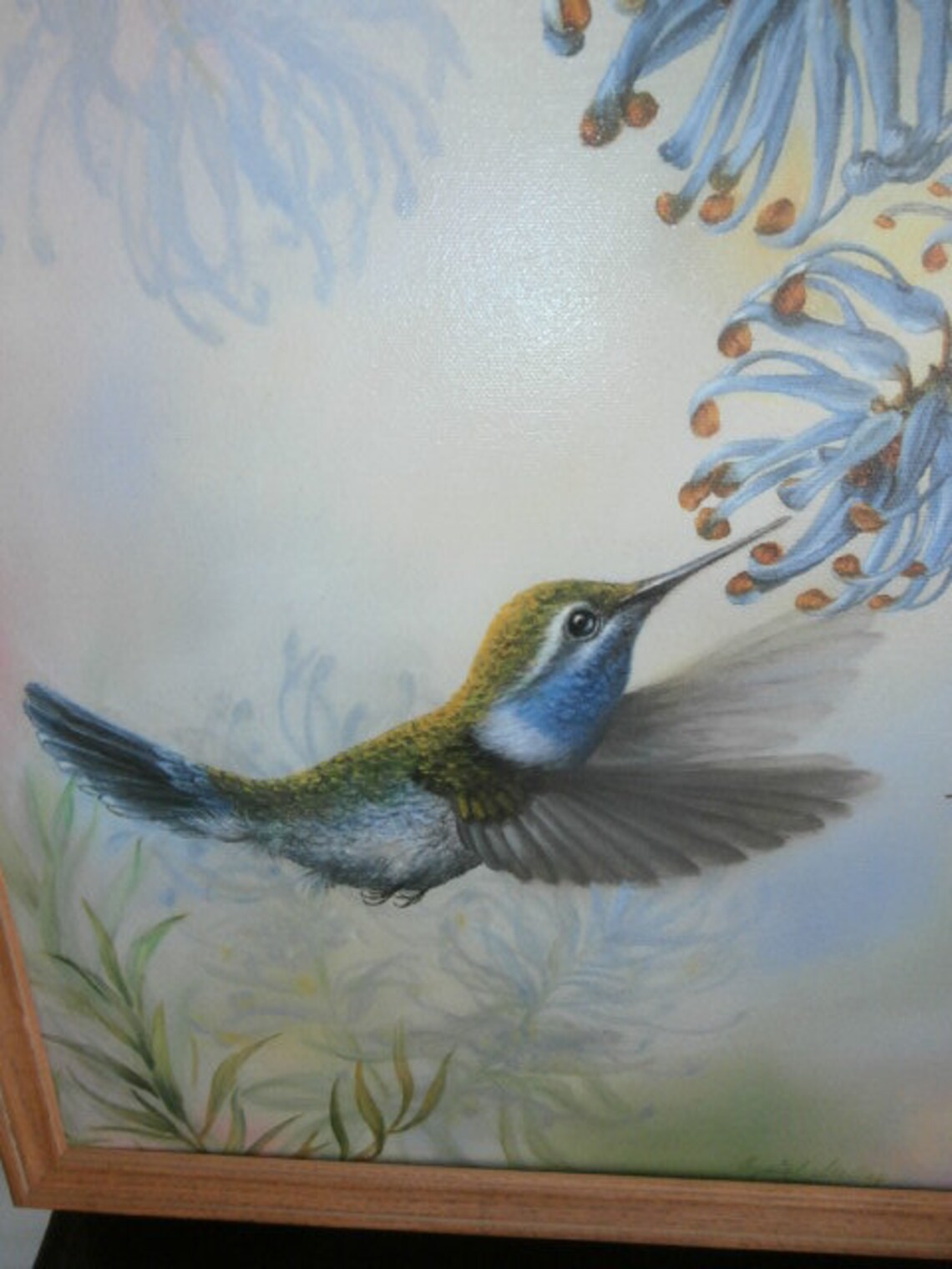 Hummingbird Wall Hanging- Signed Crystal Skelley Print Professionally ...