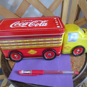 Coca-cola Coke Delivery Truck Tin With Wheels Two Compartments - Etsy