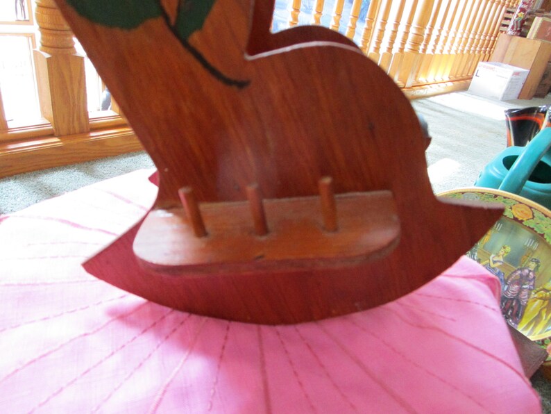 Vintage Sewing Thread Spool Holder Wooden Rocking Chair With - Etsy