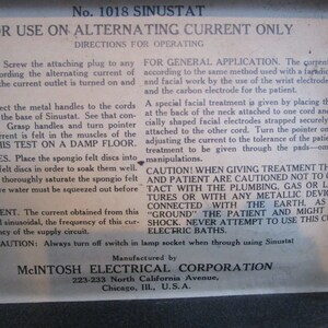 Quack Medical Sinustat NO.1018 Mcintosh Electrical Corp.medical ...