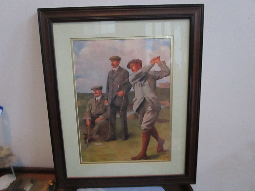 The Triumvirate Golf Art Print by Clement Flower (1913) Matted and ...