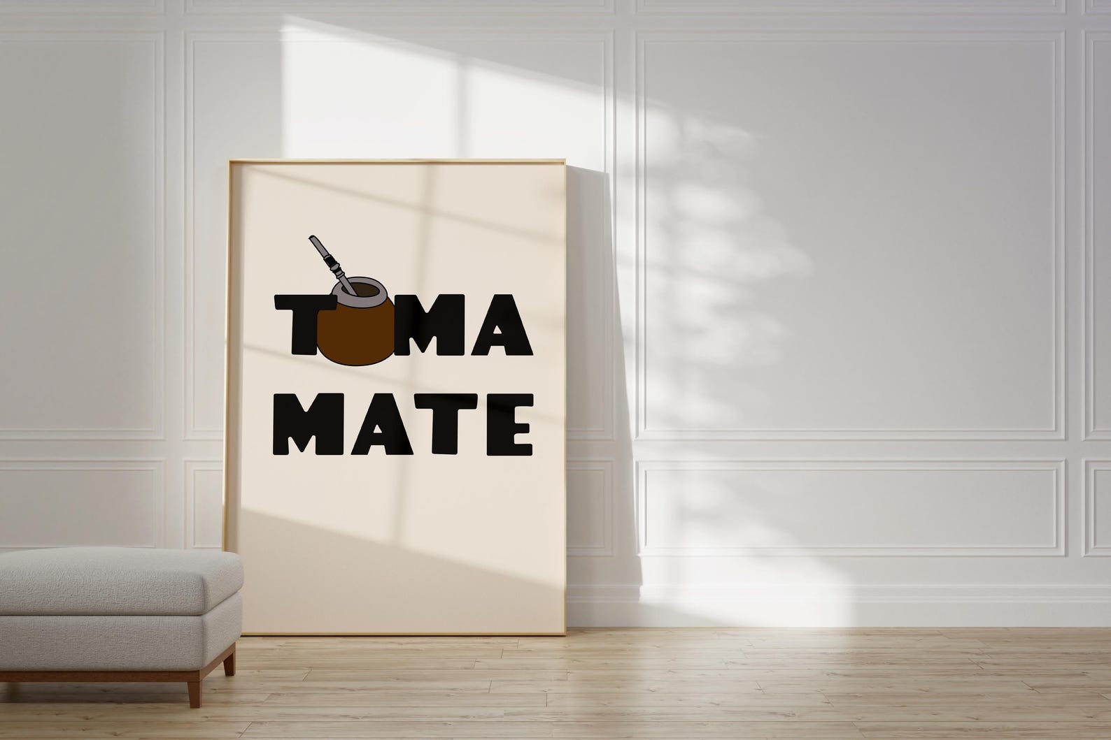 Mate Wall Art, Minimalist Yerba Mate Print, Unique Wall Print for Decor ...