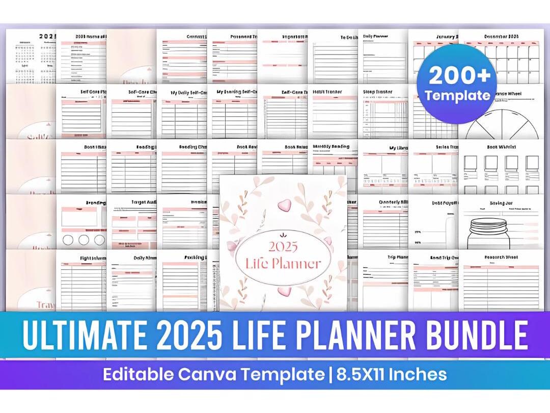 Canva Planner Bundle, Canva Templates, 2025 All-in-one Digital Planners ...