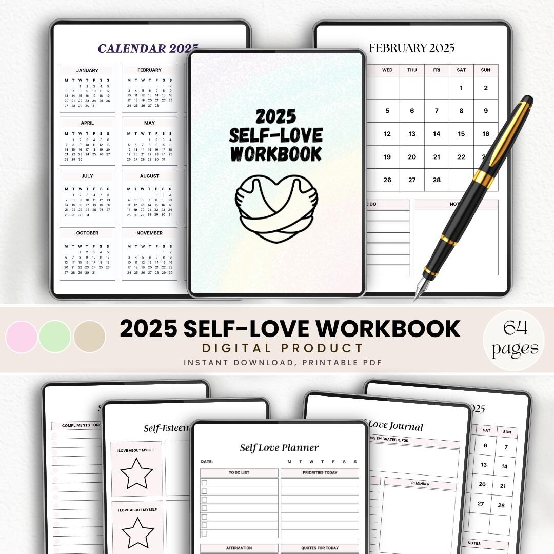 Self Love Workbook | Printable Personal Growth Self-care Journal ...