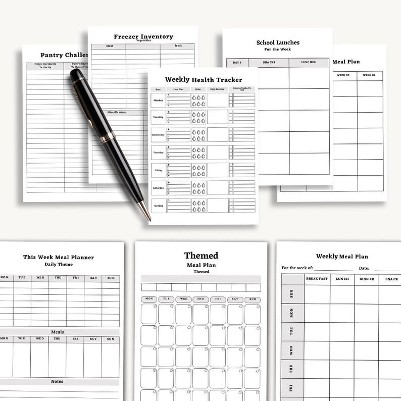 Meal and Pantry Planner | Printable Meal Planning & Pantry Inventory ...
