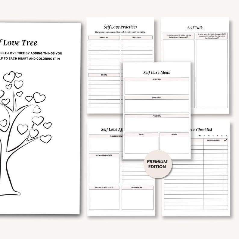 Self-love Workbook | Personal Growth, Affirmations & Goal Setting ...