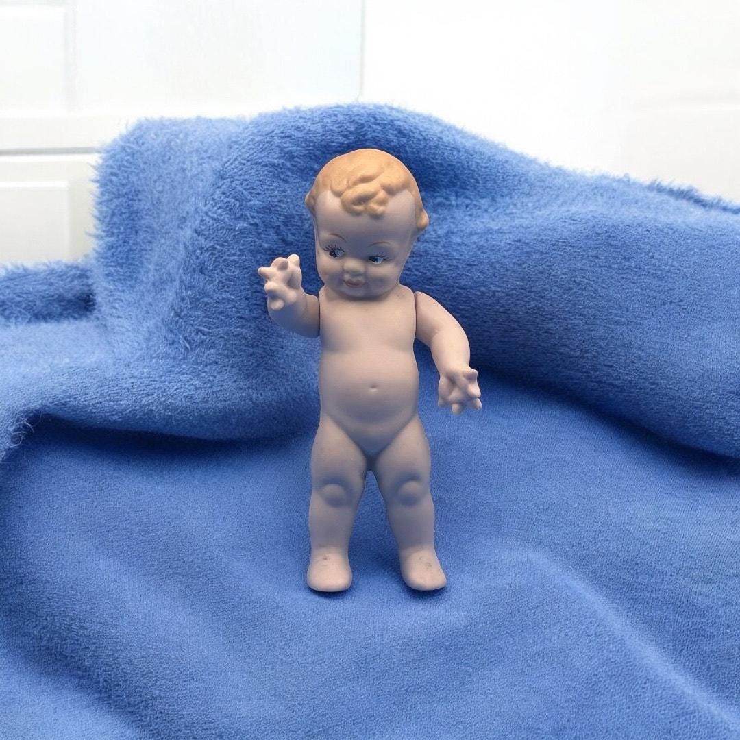 Vintage Shackman 5" All-bisque Doll With Movable Arms and Frozen Bottom ...