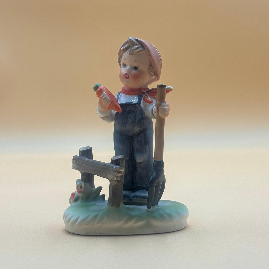 Vintage Erich Stauffer Farm Boy Figurine - Japan Made - Etsy