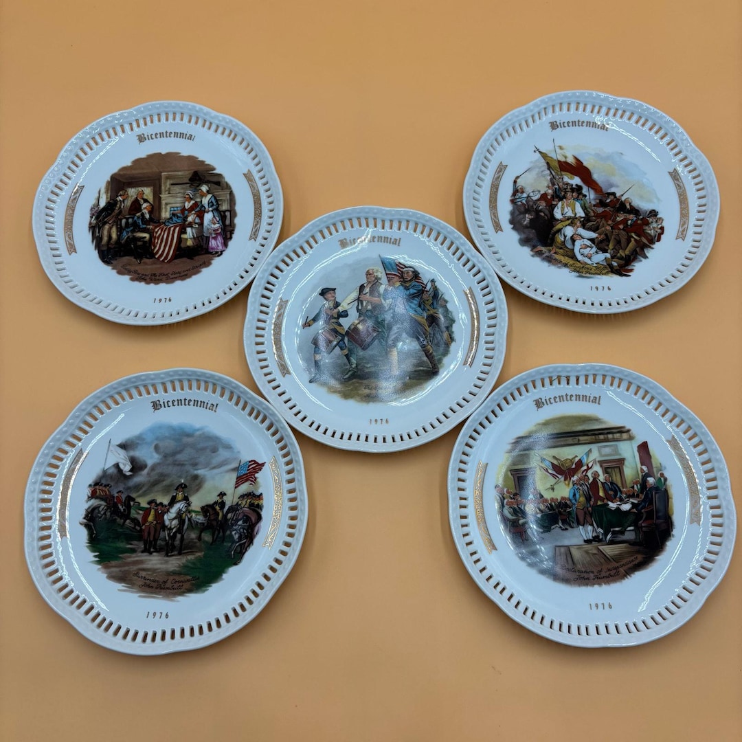 1976 Bicentennial Collector Plates Set of 5 - Historical Scenes - Etsy