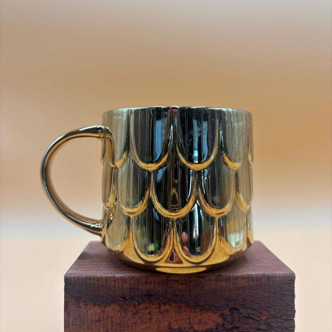 Starbucks Gold Mermaid Scales Mug - 2019 Holiday Collection - Etsy