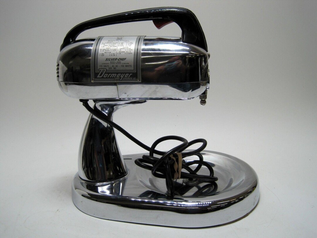 Dormeyer Silver Chef Mixer & Stand Model 4300 Mid-century 1950s Vintage ...