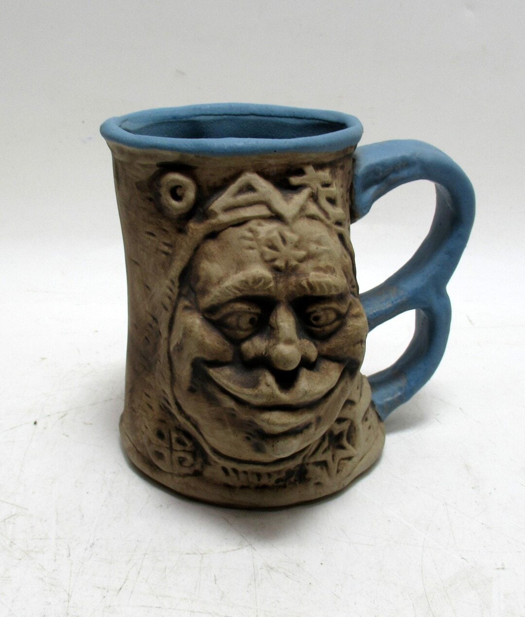 1971 Jim Rumph Pottery Mug Ogre W/ Troll Inside Medusa on Backside EXC ...