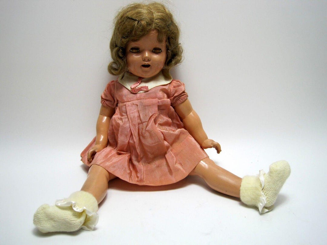 Vintage 1930’s Ideal? 18" Shirley Temple Composition Hazel Sleep Eyes ...