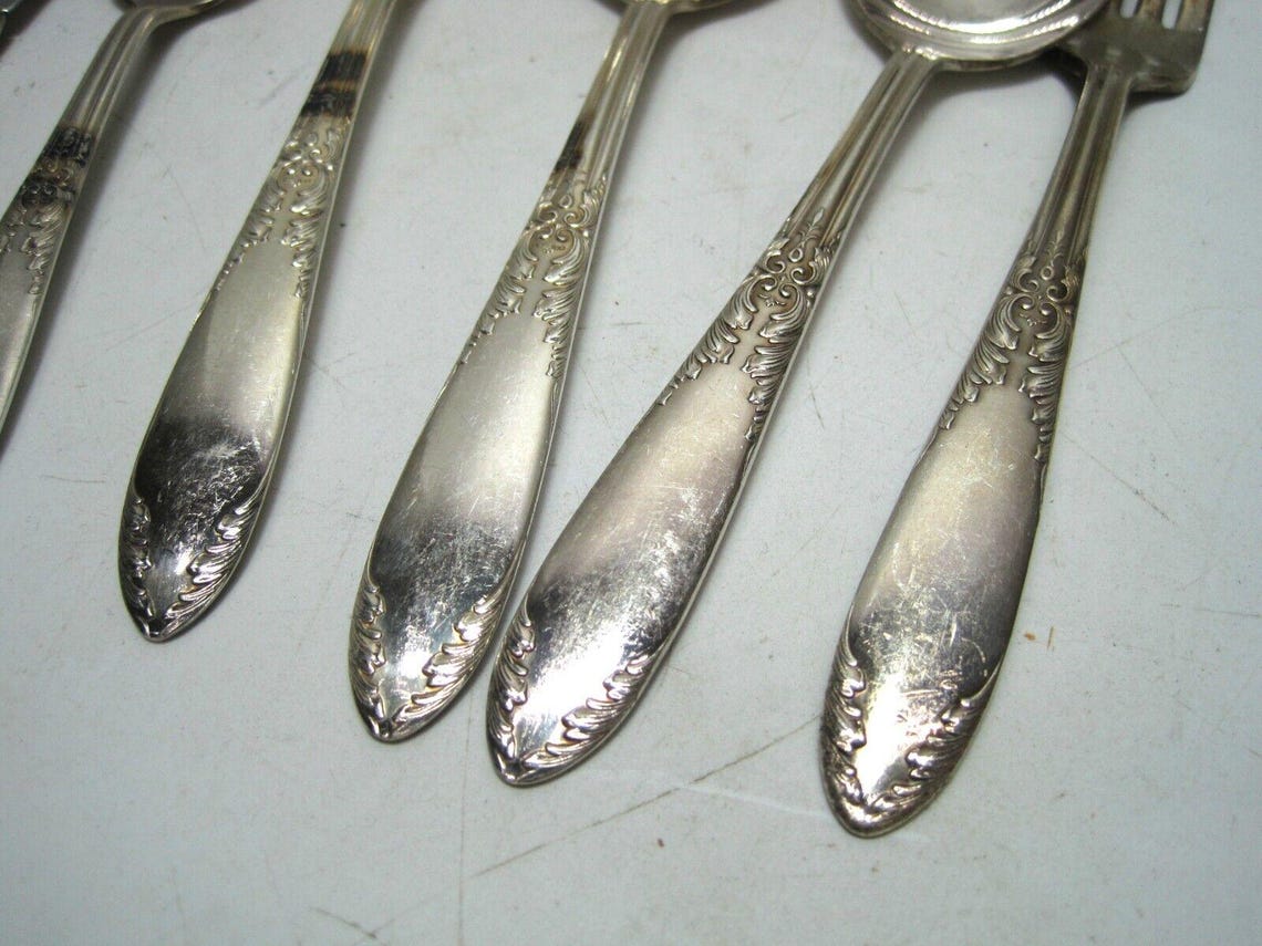11 Pieces National King Edward Silverplate Silverware Flatware - Etsy