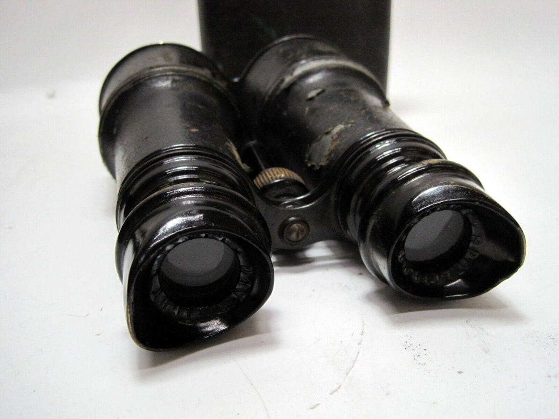 VTG Army & Navy Field Glasses Binoculars and Case Sportiere Paris WWI ...