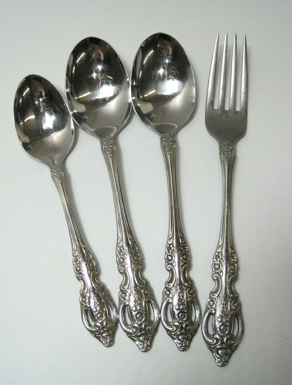 4 Pieces MICHELANGELO Oneida Stainless Glossy Silverware Flatware - Etsy