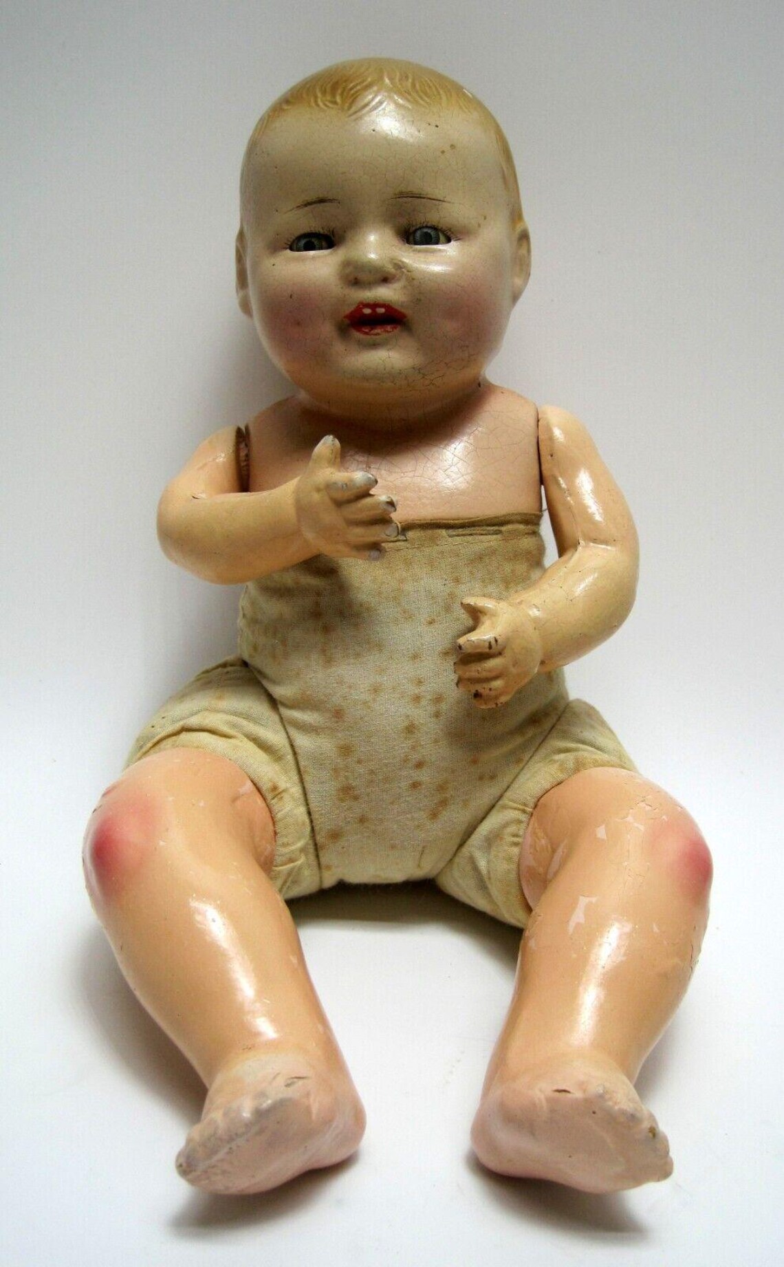 Rare Antique 1920's American Character Happy Tot 14” Composition Doll ...