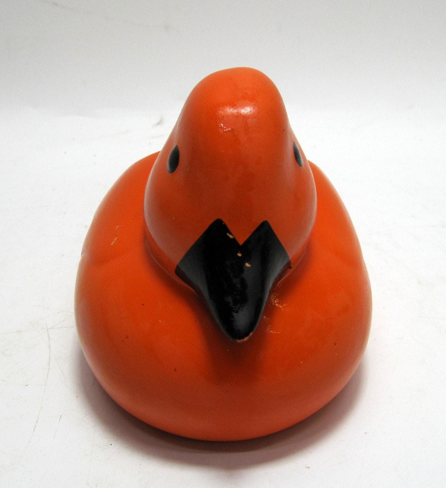 Vintage Ceramic Chubby Ruddy Duck Planter Hand Painted Orange Black - Etsy
