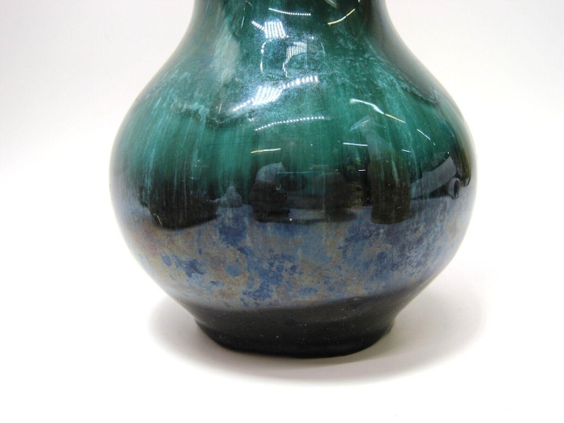 Vintage Blue Mountain Pottery Drip Glaze Vase Green 8.75" - Etsy
