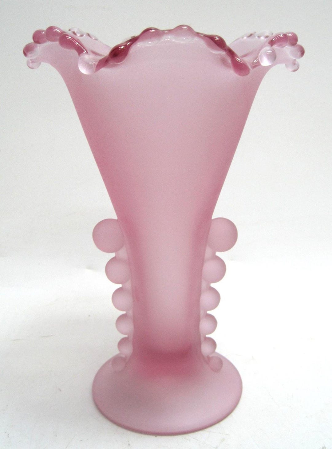 Dalzell Viking Pink Satin Vase HTF From Imperial Candlewick by Viking ...