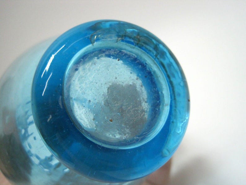 VTG MCM Boho Blue Rossini Made in Italy Empoli Glass Vase 8 1/4" - Etsy