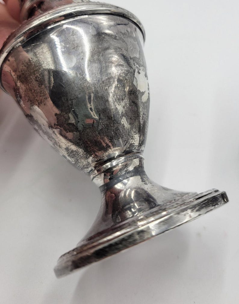 Vintage Sterling Silver Salt & Pepper Shakers W/ Gadroon Edge - Etsy