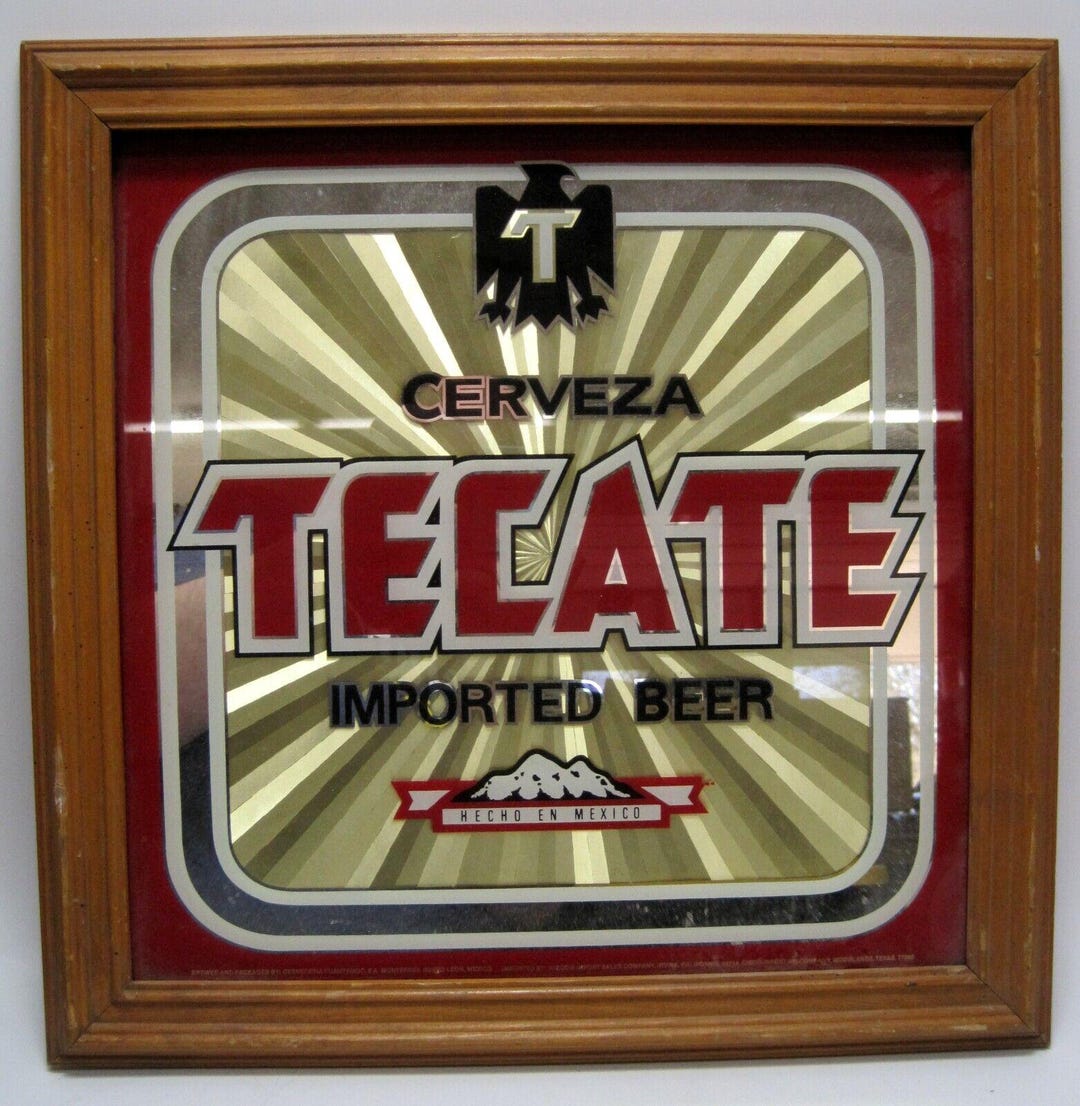 Tecate Cerveza Beer Mirror Sign Imported Beer Rare Mancave Home Decor 16" X 16" - Etsy