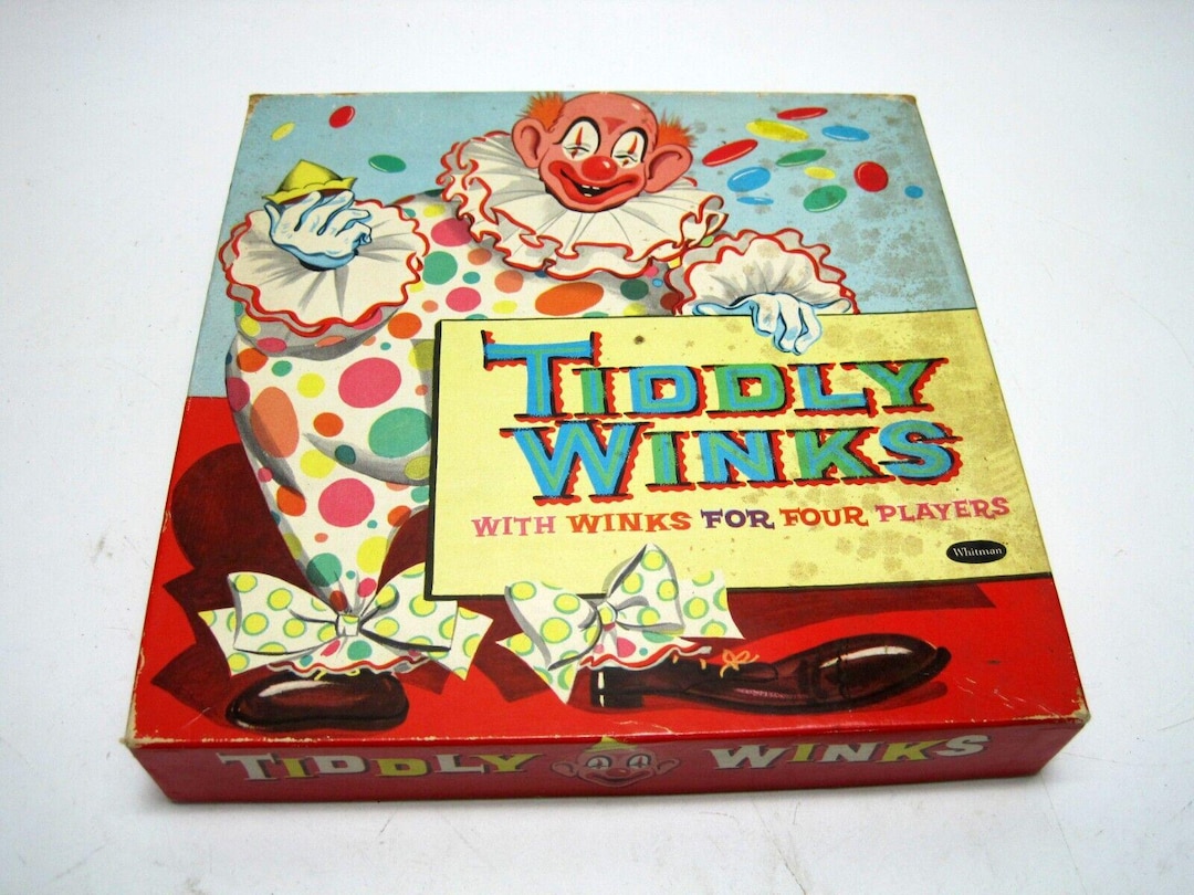 Tiddly Winks VINTAGE Game 1958 Clown Circus Themed - Etsy