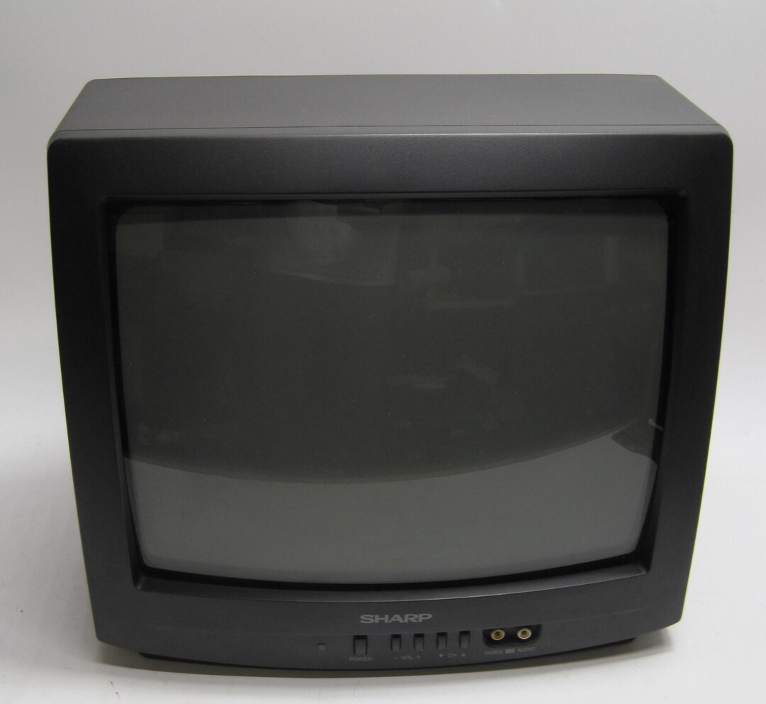 Vintage Sharp 13" Retro Gaming CRT TV 13L-M100B Front AV Tested Working ...