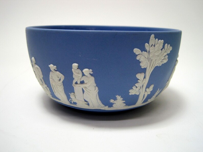 Vintage Wedgwood Blue Jasperware Bowl Sacrifice Pattern 5 Inch - Etsy