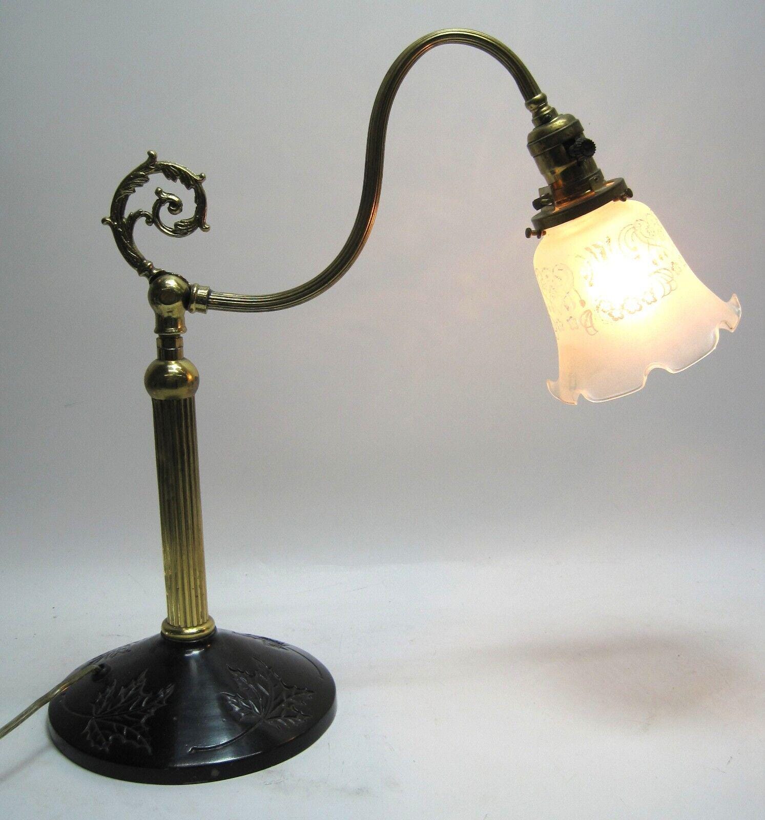 Antique Bryant Art Nouveau Adjustable Brass Bridge Table Lamp 1907 - Etsy